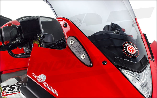 Mirror Block Off Plates | Yamaha YZF-R3 | TST Industries